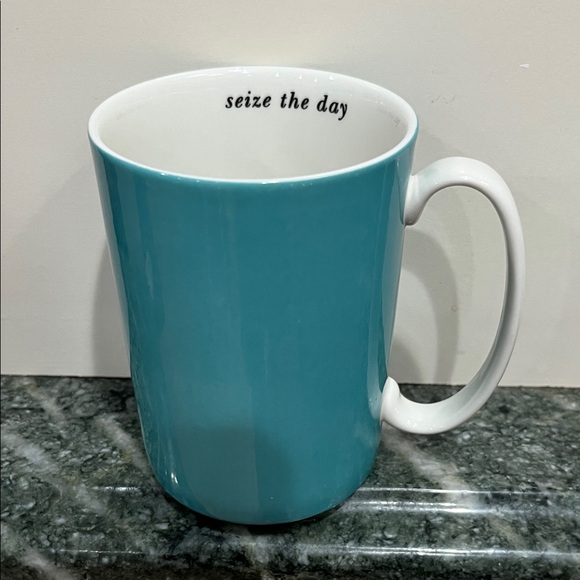 kate spade | Dining | Kate Spade Lenox Teal And White Mug With ...